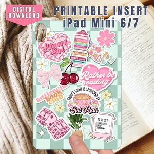 PRINTABLE iPad Mini 6 or 7 Case Insert for Tablet Clear Case Decor ...
