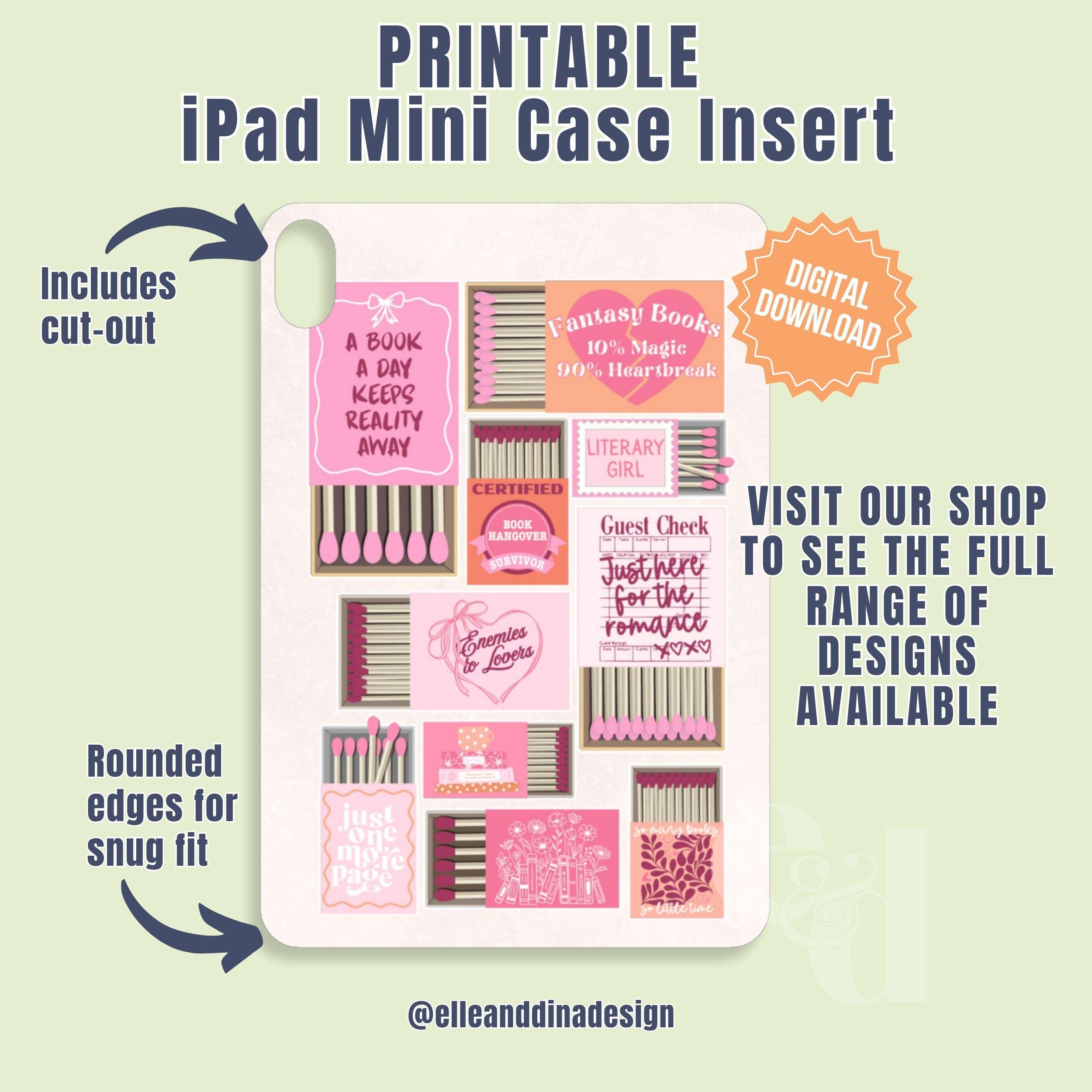 PRINTABLE iPad Mini 6 or 7 Case Insert for Tablet Clear Case Decor ...