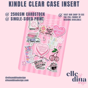 Kindle Case Insert Paperwhite Ereader Decor for Clear Case, Collage ...