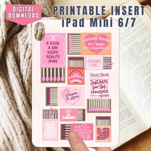 PRINTABLE iPad Mini 6 or 7 Case Insert for Tablet Clear Case Decor ...