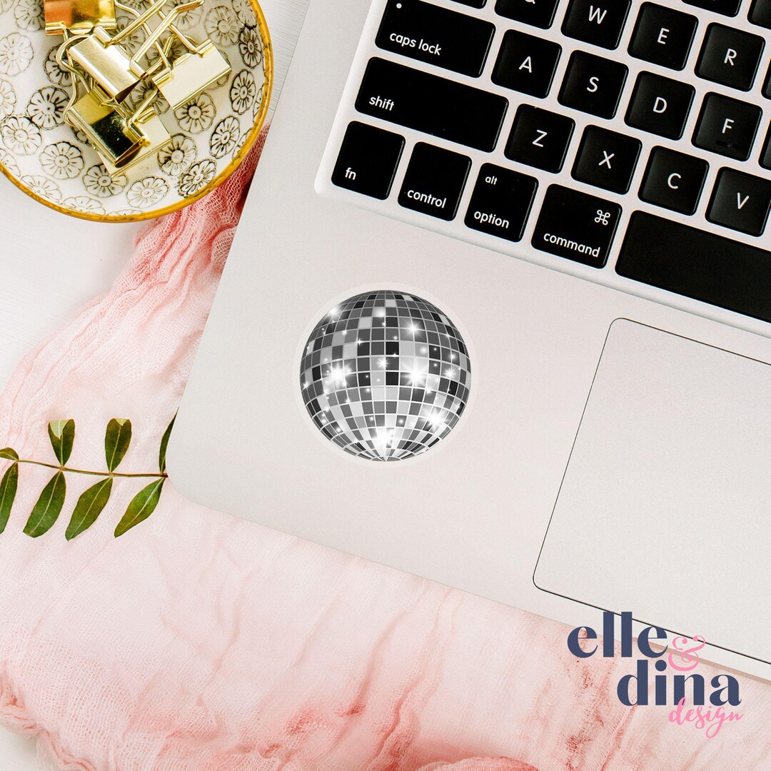 70's DISCO BALL Vinyl Sticker, Retro Dance Party Sticker, Transparent ...