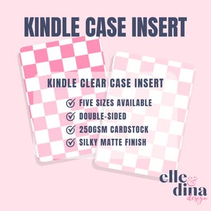 Kindle Case Insert Paperwhite Ereader Decor for Clear Case Personalise ...