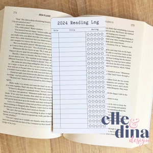 Reading Tracker 2024 Reading Log Bookmark Bookstagram Reader Gift Idea ...