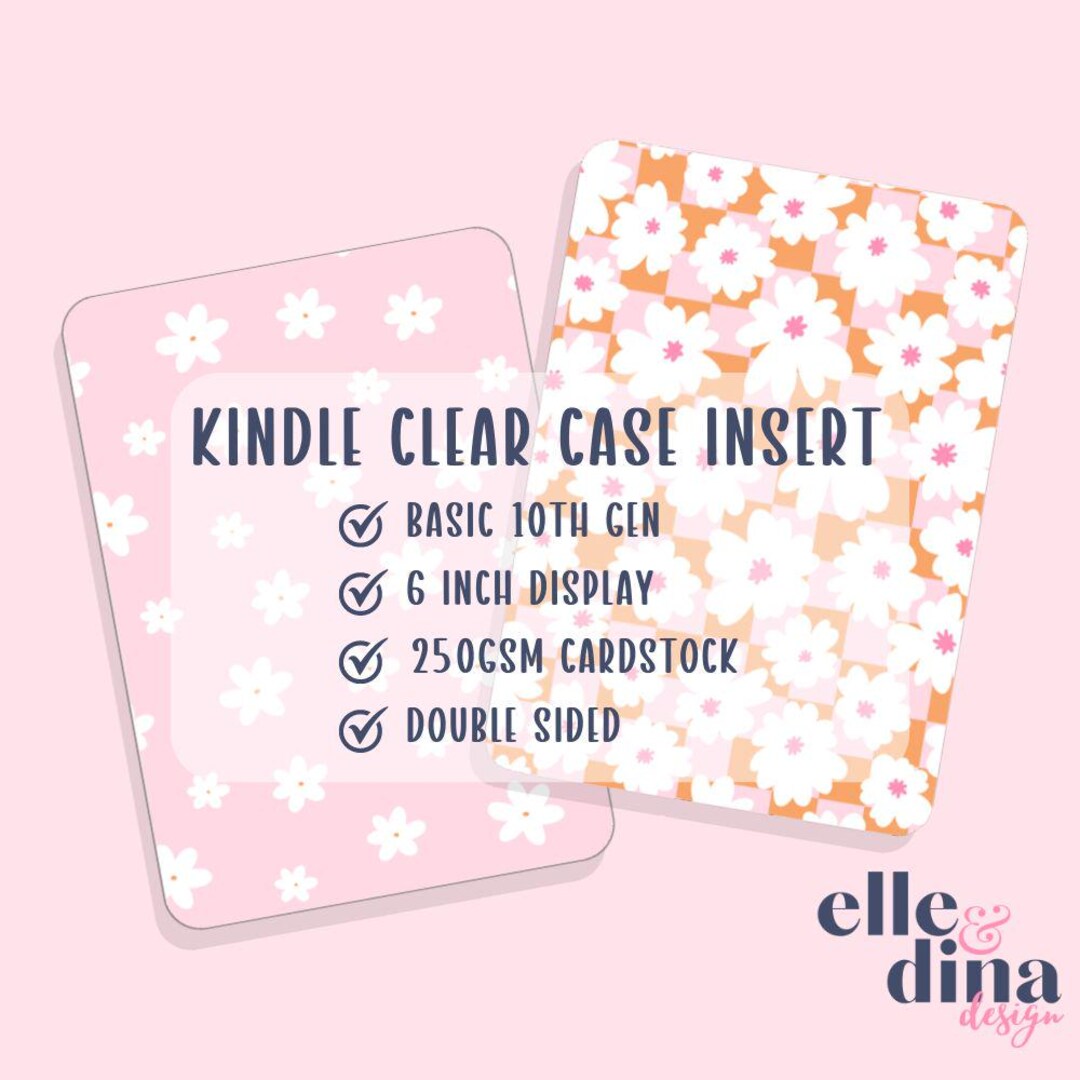 Kindle Case Insert BASIC 10th Gen Ereader Decor for Clear Case ...