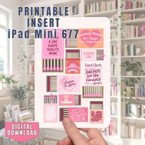 PRINTABLE iPad Mini 6 or 7 Case Insert for Tablet Clear Case Decor ...