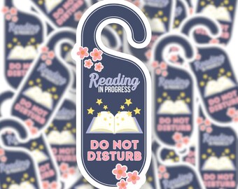 Do Not Disturb Sticker, Bookish Sticker, Book Lover Gift, Bookish Merch ...