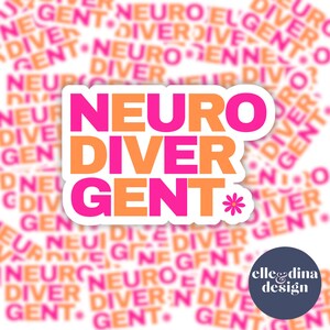 Neurodivergent Sticker, ADHD Neurospicy Sticker Mental Health Awareness ...