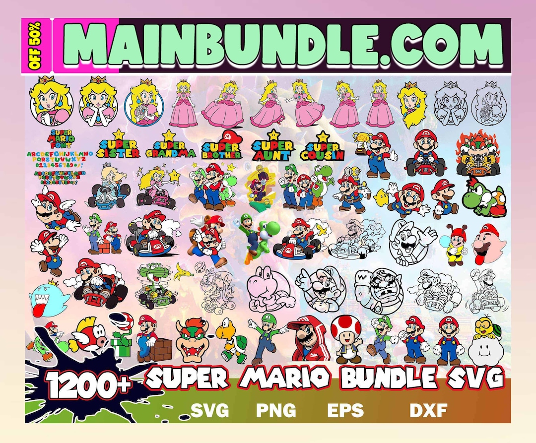 Super Mario Bros SVG Bundle Mario SVG Mario Png Mario - Etsy.de