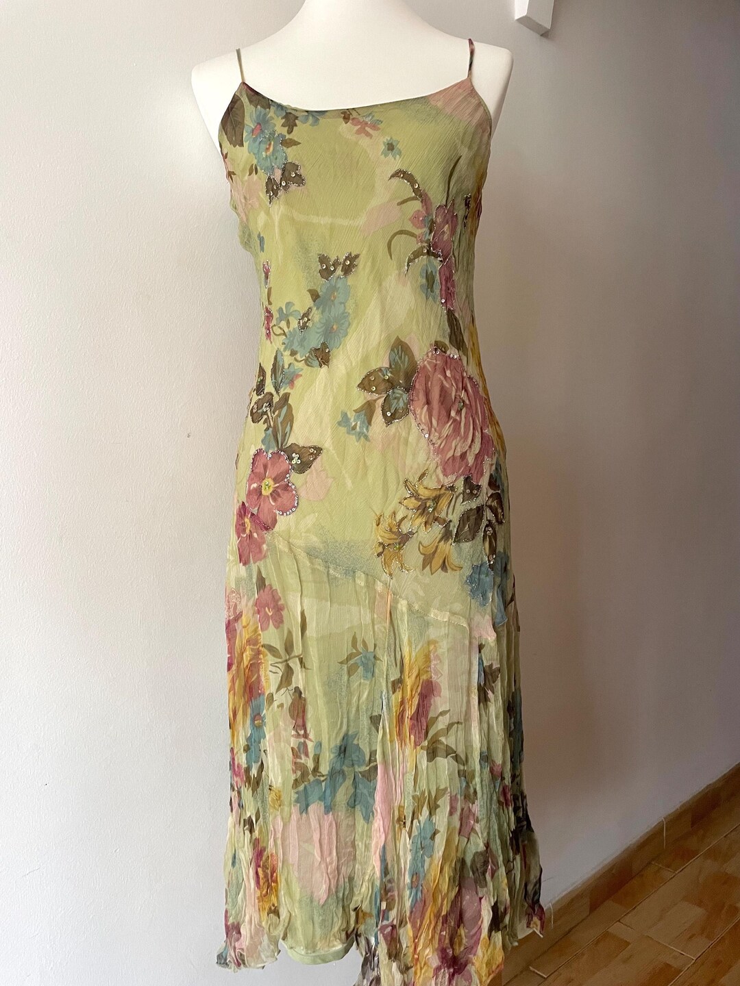 Forest Fae Prom Dress, Midi Fairy Dress, Seafoam Fairy Gown, Watercolor ...