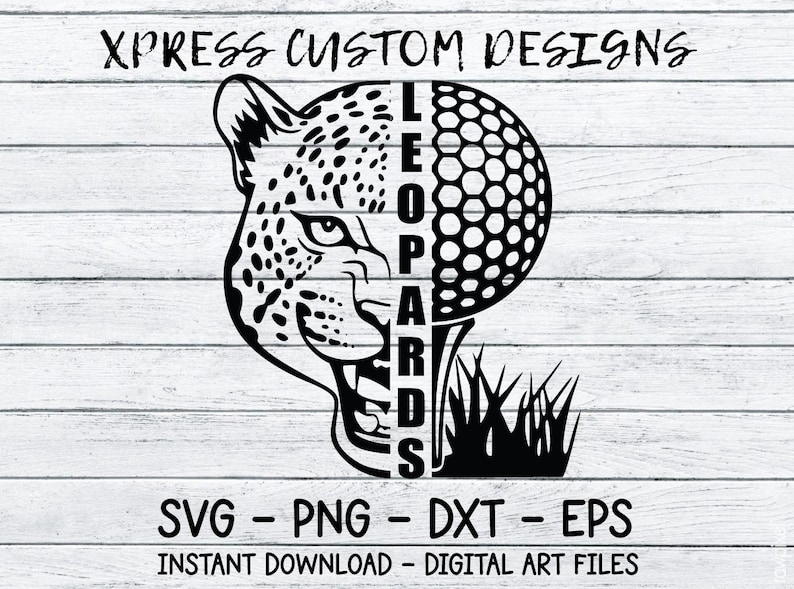 Leopards Golf Mascot SVG - Leopards Mascot SVG - Etsy