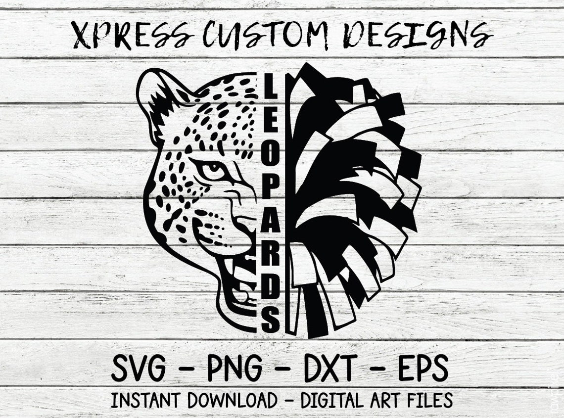 Leopards Cheer Mascot SVG - Leopards Mascot SVG - Etsy