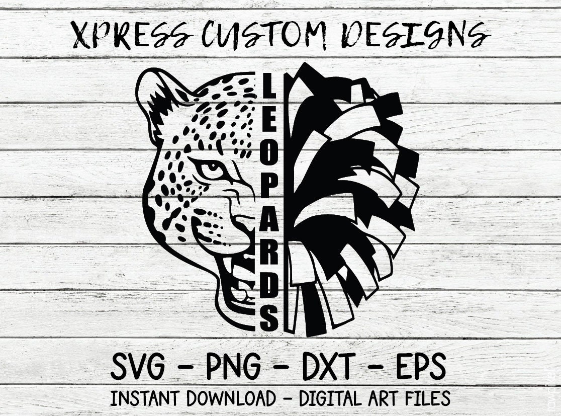 Leopards Cheer Mascot SVG - Leopards Mascot SVG - Etsy