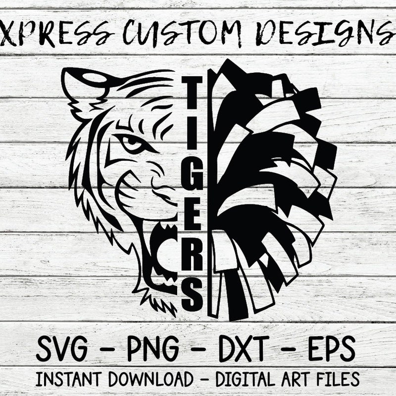 Tiger Cheer Svg - Etsy