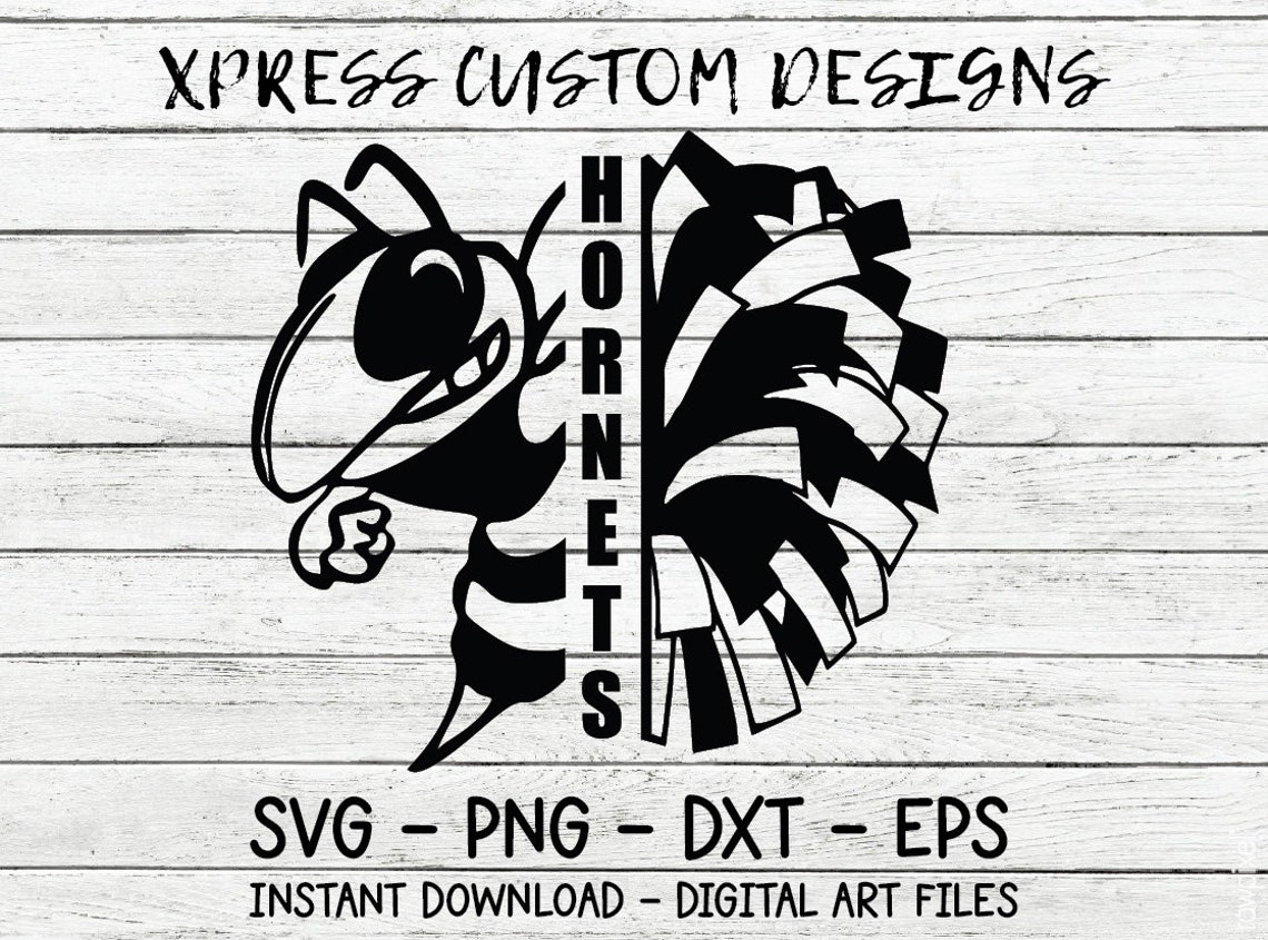 Hornets Cheer Mascot SVG - Hornets Mascot SVG - Etsy