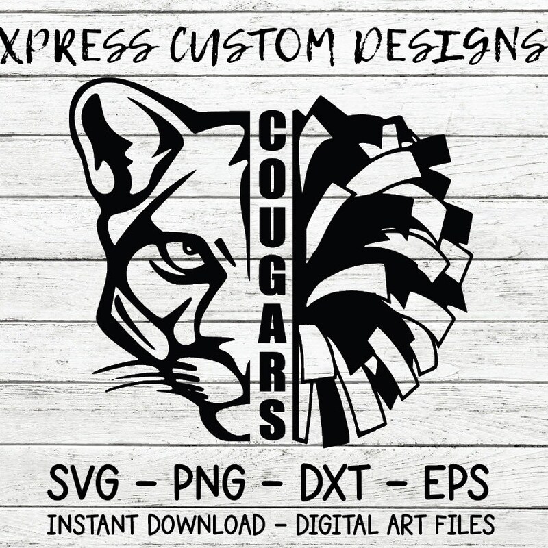 Cougar Mascot Svg - Etsy