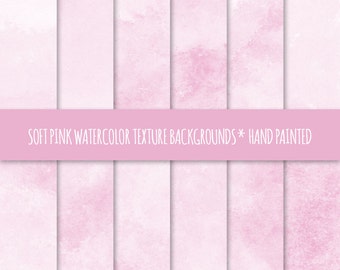 Pastel Pink Watercolor Texture Digital Paper Pink Painted | Etsy