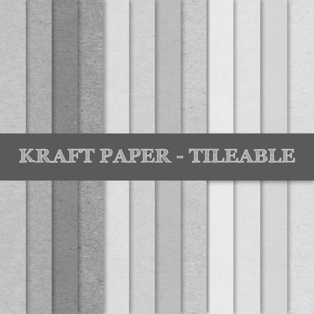 Kraft Digital Paper ~ Grey Kraft Paper Tileable ~ Gray Kraft Paper ...