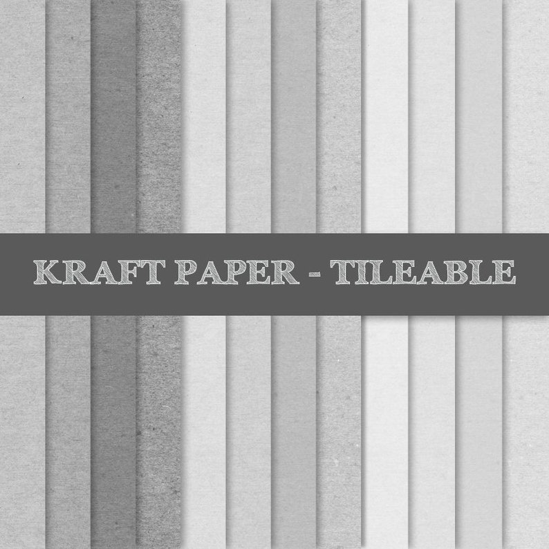 Kraft Digital Paper ~ Grey Kraft Paper Tileable ~ Gray Kraft Paper ...
