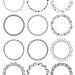 Round Frames Clipart. Hand Drawn Circles Clipart. Floral, Boho, Tribal ...