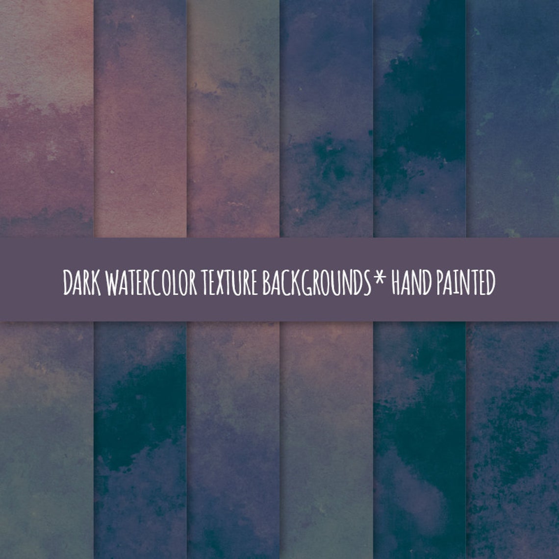 Dark Watercolor Texture Backgrounds Digital Paper: Purple - Etsy