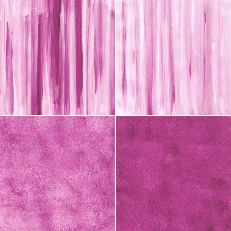Pink Watercolor Texture Digital Paper; Hand Painted Watercolor ...