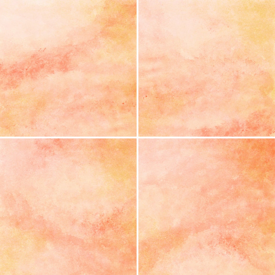 Peach and Orange Watercolor Texture Digital Paper Hand Painted ...