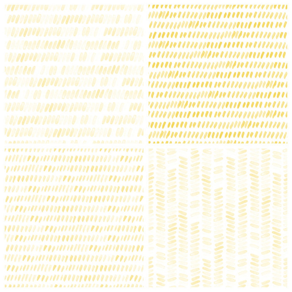 20 Seamless Watercolor Patterns, Yellow Watercolor Patterns on White ...