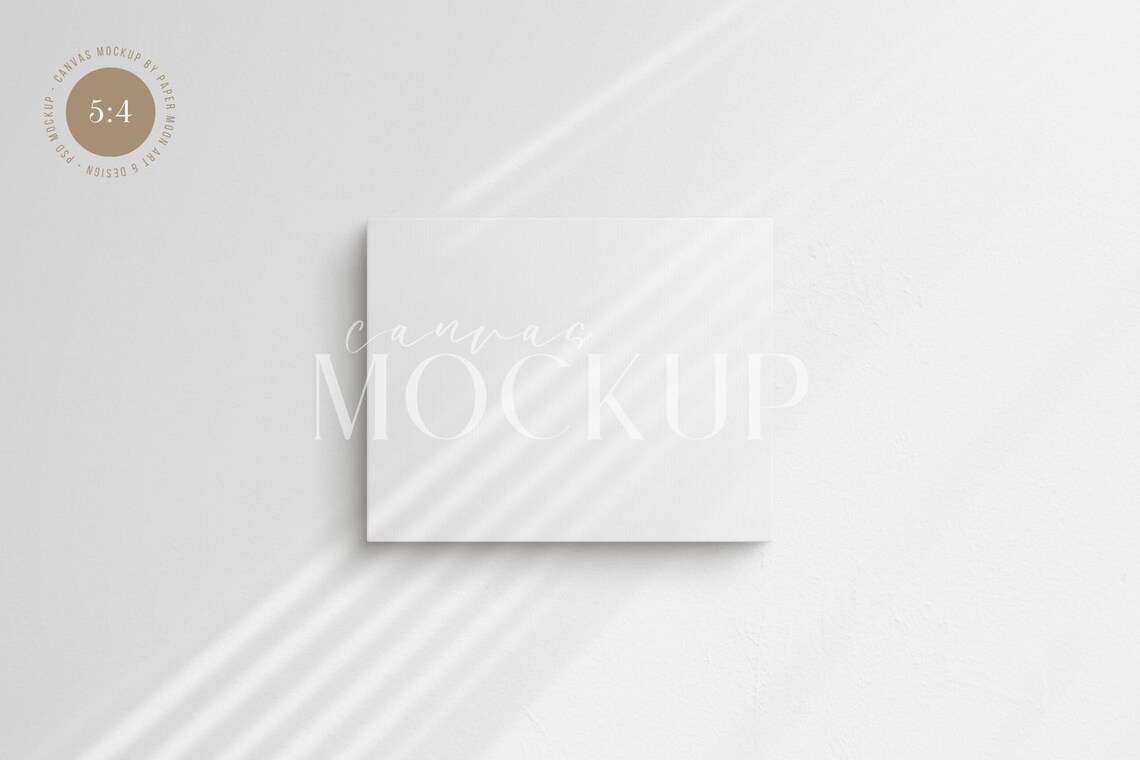 Canvas Mockup 5:4 4x5 Landscape | Unframed Art Canvas Mockup ...