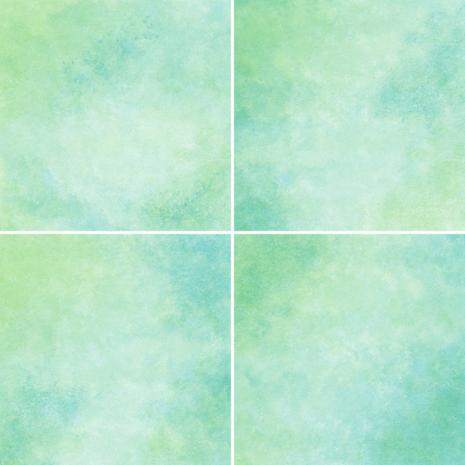 Green & Blue Watercolor Texture Digital Paper Hand Painted - Etsy