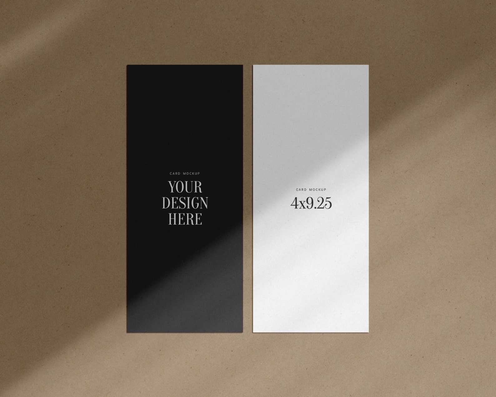 Paper Mockup Set 5 4x9.25 Square Card Mockup PSD - Etsy