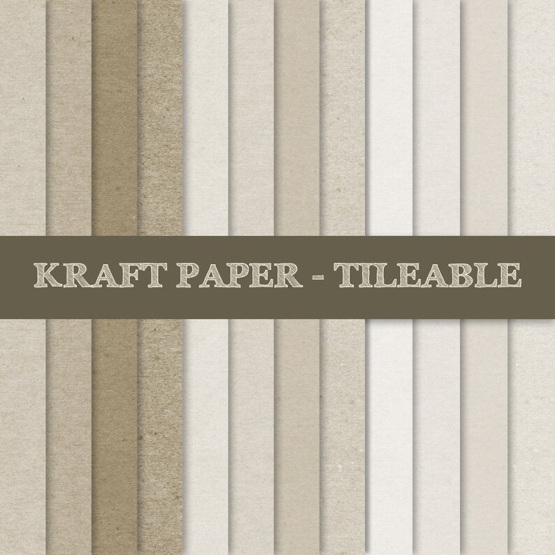 Kraft Digital Paper ~ Brown and Beige Kraft Paper Tileable ~ Brown ...