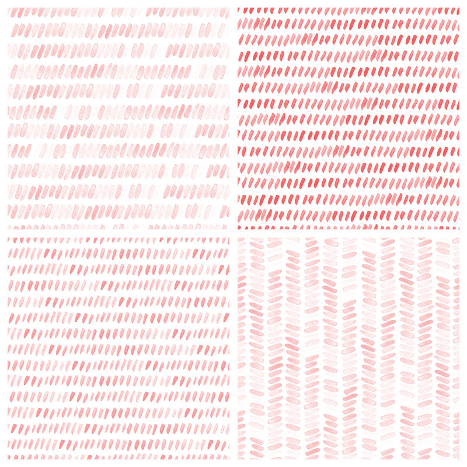 20 Red Blush Watercolor Patterns, Seamless Texture (digital Download ...