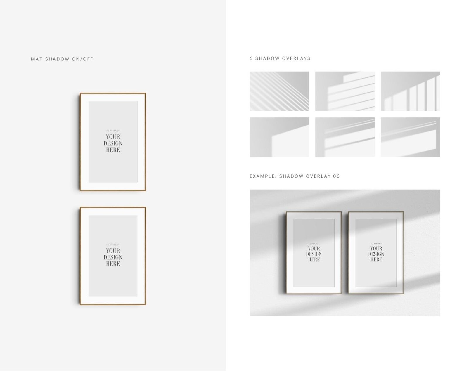 Frame Mockup BUNDLE 2:3 Portrait Gallery Wall Mockups Frame Mockup Sets ...