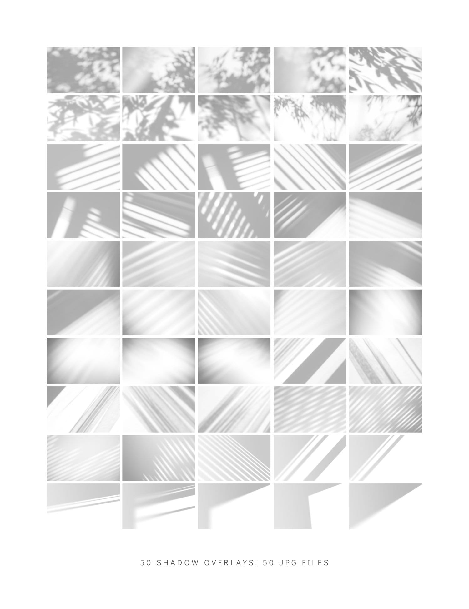 50 Shadow Overlays Vol. 01 Geometric and Organic Shadows: Windows ...