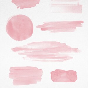 120 Red Watercolor Splotches, Splatters, Brush Strokes; Red Watercolor ...