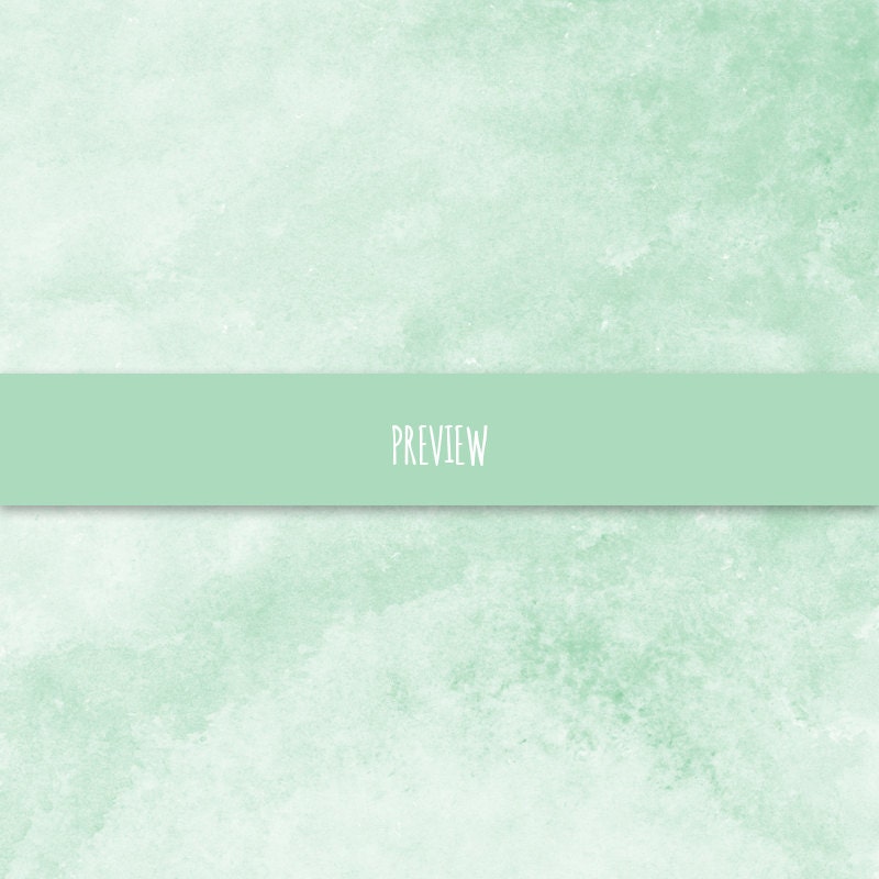 Mint Green Watercolor Texture Digital Paper; Hand Painted Watercolor ...