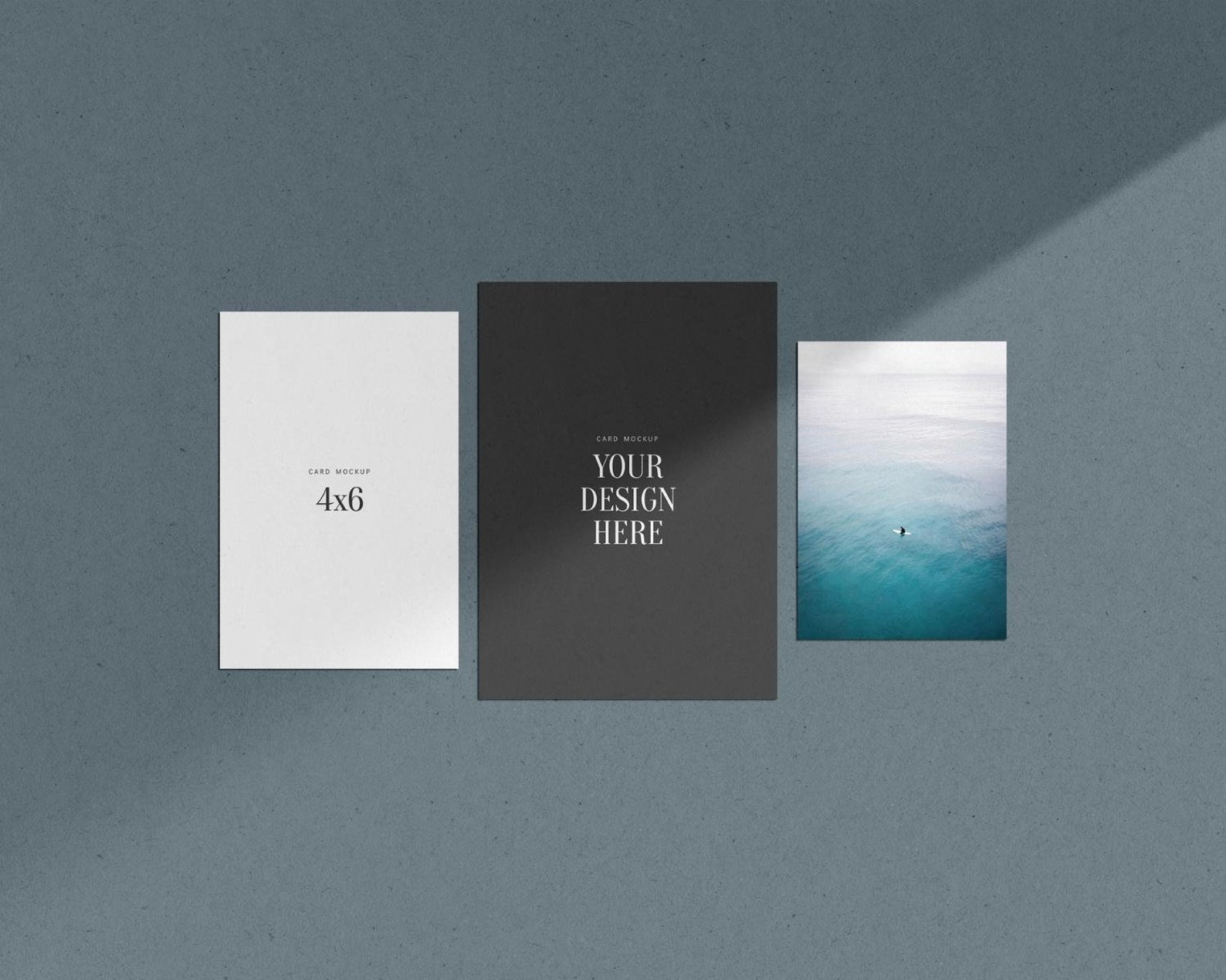 Minimalist Card Mockup #8 | 4x6, 5x7, 3.5x5 Pape Mockup PSD With Shadow ...