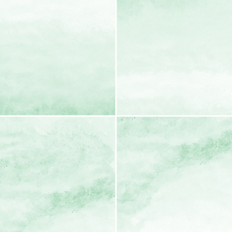 Mint Green Watercolor Texture Digital Paper Hand Painted Watercolor ...