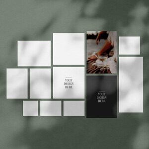 Minimalist Paper Card Mockup Set #12, Flat Lay PSD Stationery Mockup ...