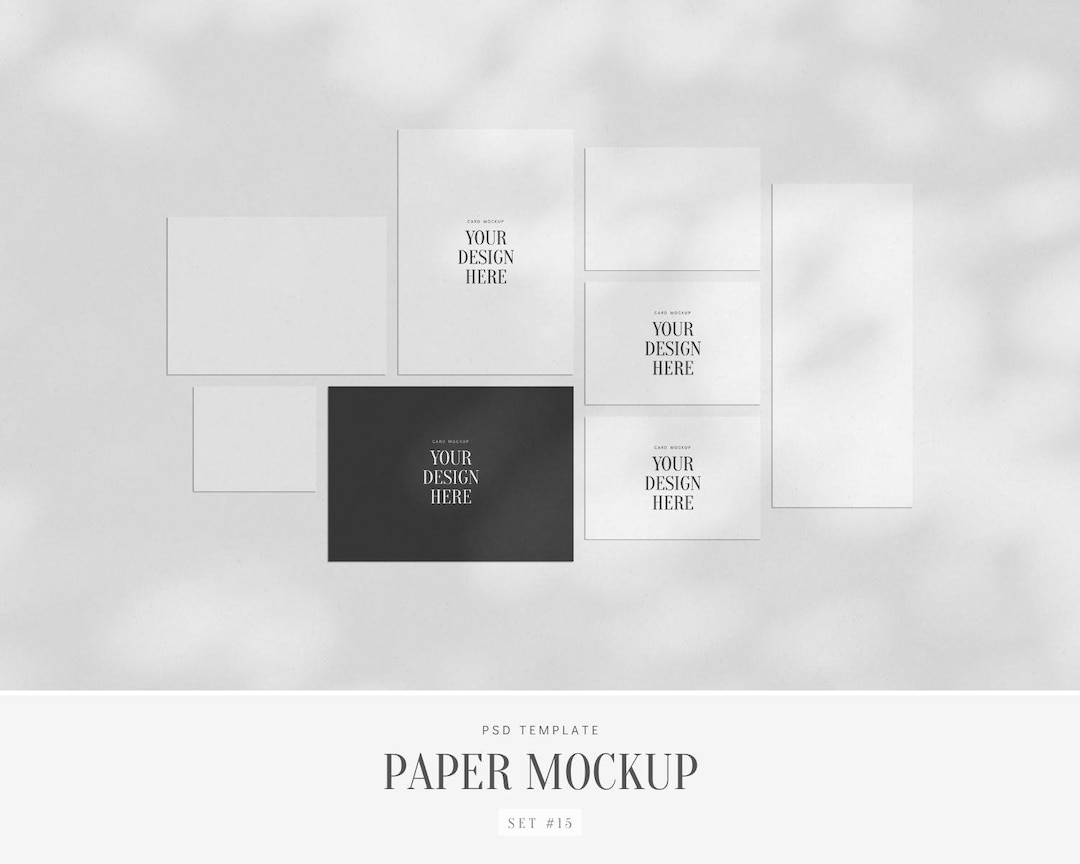 Paper Mockup Set #15 | Stationery Mockup | Card Mockup | PSD | Wedding ...