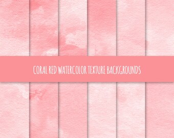 Dark Watercolor Texture Backgrounds Digital Paper: Red | Etsy