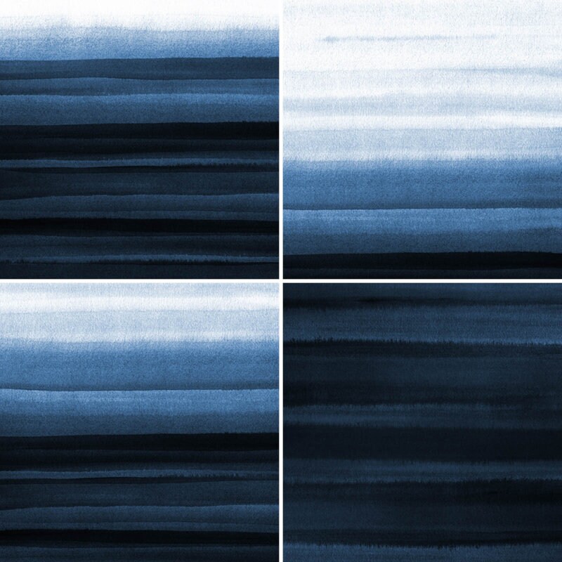 Navy Blue Watercolor Textures; Dark Navy Blue Watercolor Paper; Digital ...