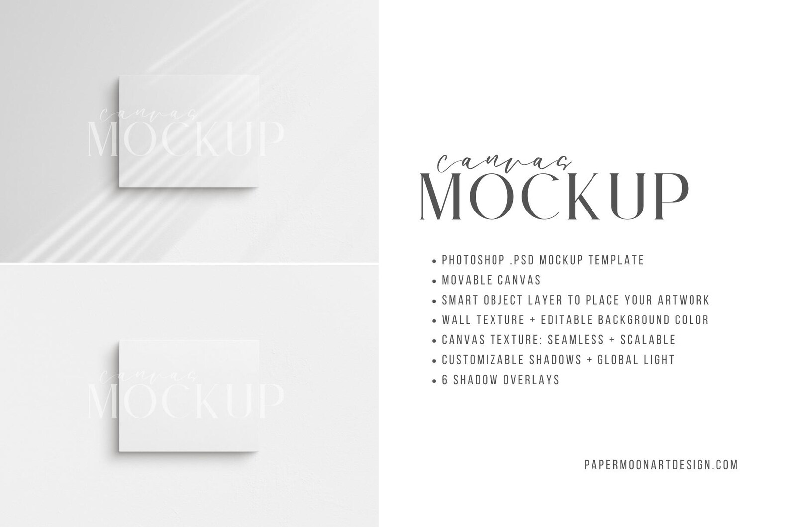 Canvas Mockup 5:4 4x5 Landscape | Unframed Art Canvas Mockup ...