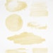 120 Yellow Gold Watercolor Splotches, Splatters, Brush Strokes ...