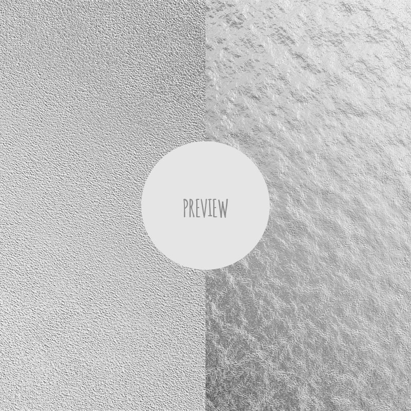 Silver Foil Digital Paper, Metallic Silver Digital Paper, Silver Foil ...