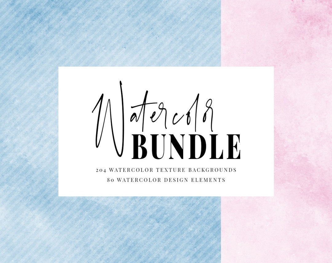 80% off Watercolor Bundle: 204 Watercolor Texture Backgrounds + 80 ...