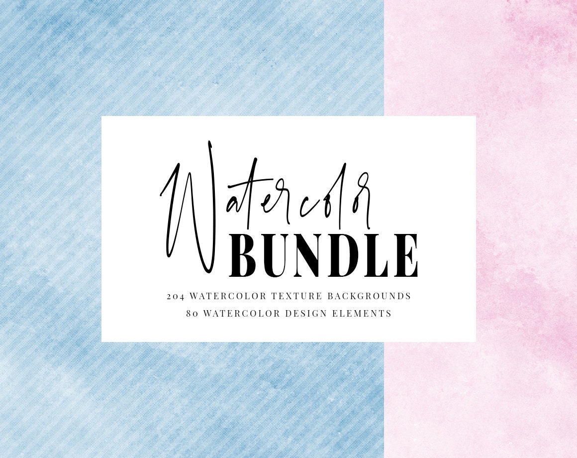 80% off Watercolor Bundle: 204 Watercolor Texture Backgrounds 80 ...
