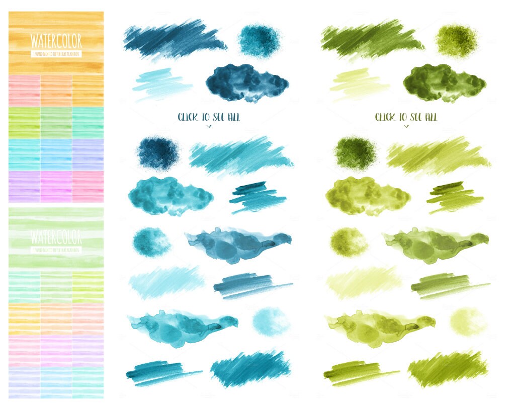 80% off Watercolor Bundle: 204 Watercolor Texture Backgrounds 80 ...