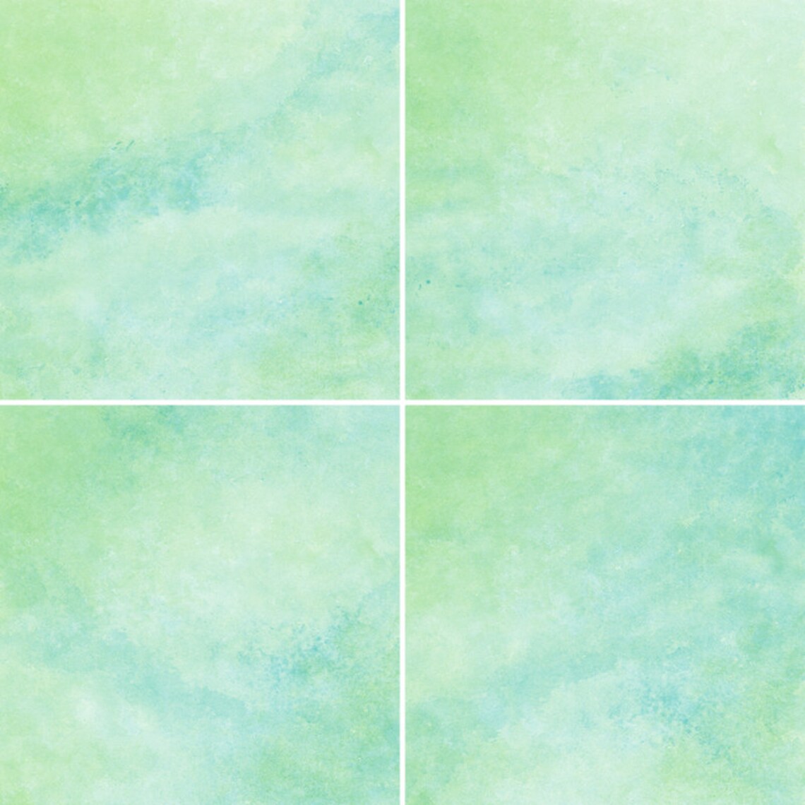 Green & Blue Watercolor Texture Digital Paper Hand Painted - Etsy