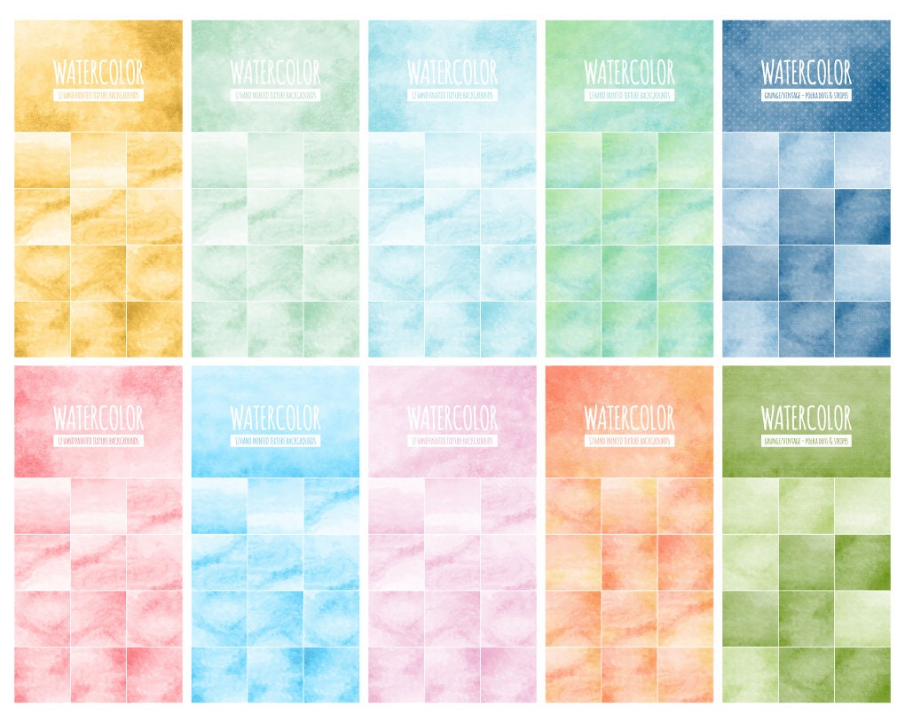 80% off Watercolor Bundle: 204 Watercolor Texture Backgrounds 80 ...